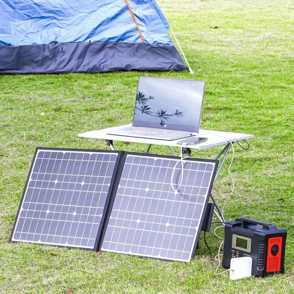 Mobiles Solarpanel für Solar Weihnachtsbeleuchtung, Camper usw. - 50 W
